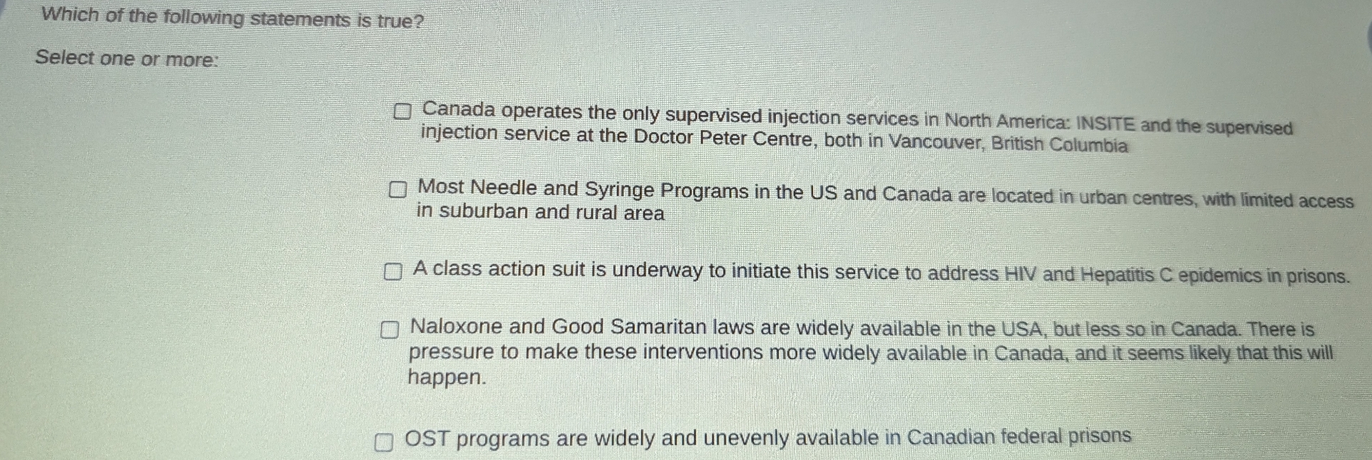 Solved Which of the following statements is true?Select one | Chegg.com