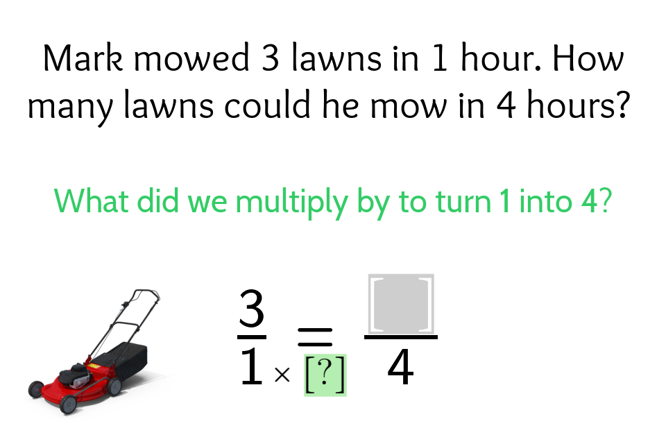 Solved What did we multiply by to turn 1 ﻿into 4 ? [?] | Chegg.com