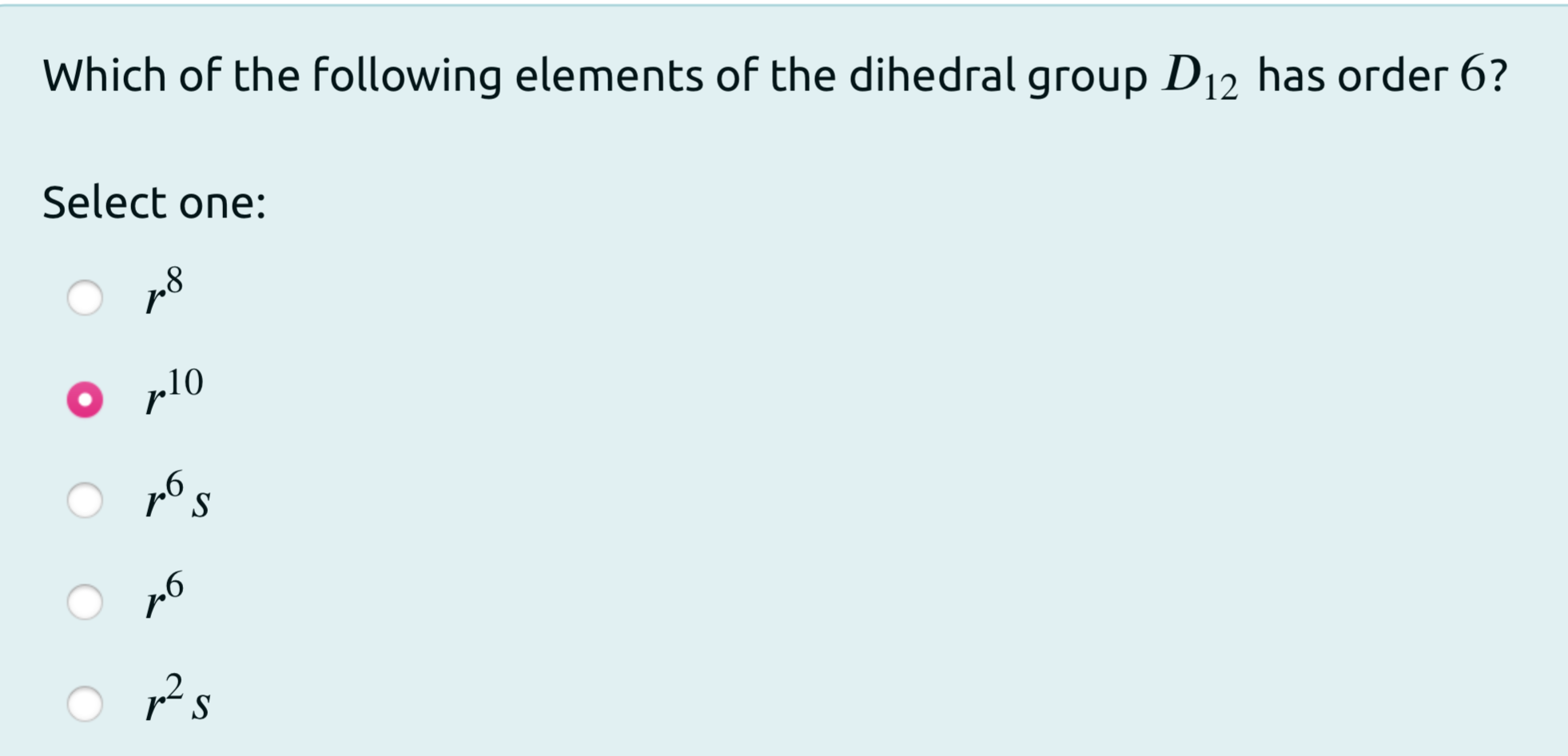 Solved Which of the following elements of the dihedral group | Chegg.com