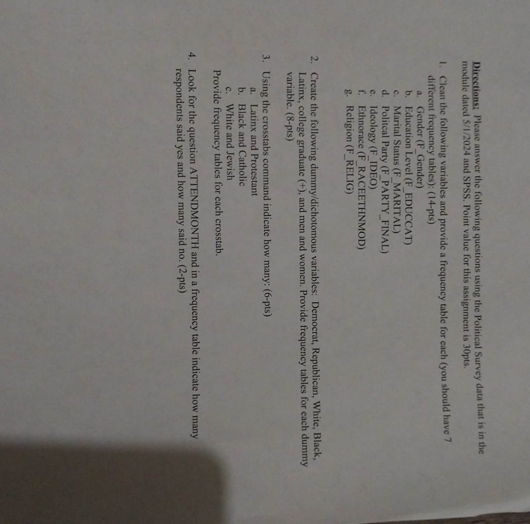 Solved Directions: Please answer the following questions | Chegg.com