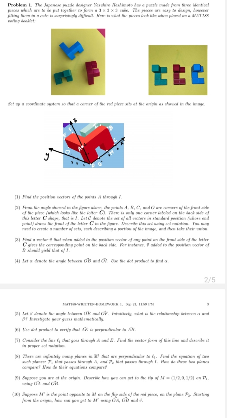 Solved pieces which are to be put together to form a 3×3×3 | Chegg.com