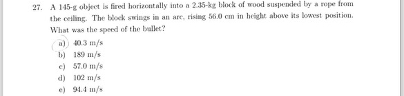 Solved A 145-g ﻿object is fired horizontally into a 2.35-kg | Chegg.com