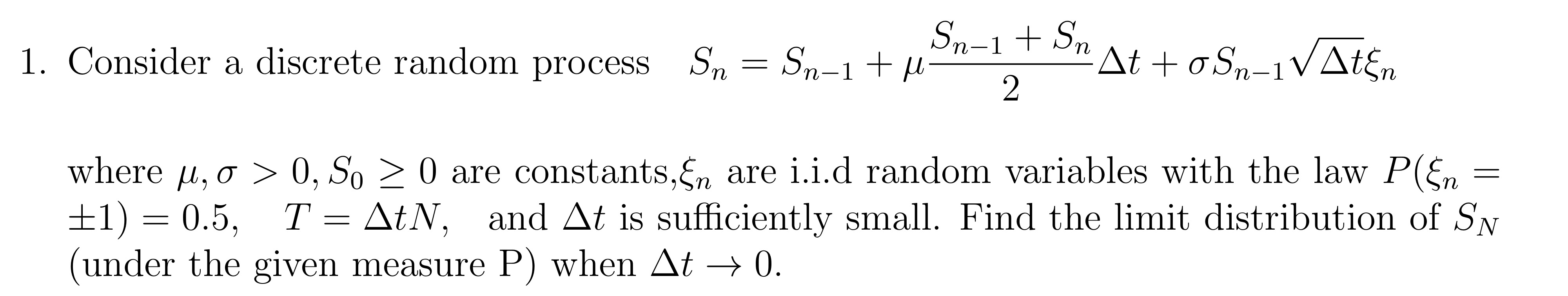 Solved Consider a discrete random process | Chegg.com