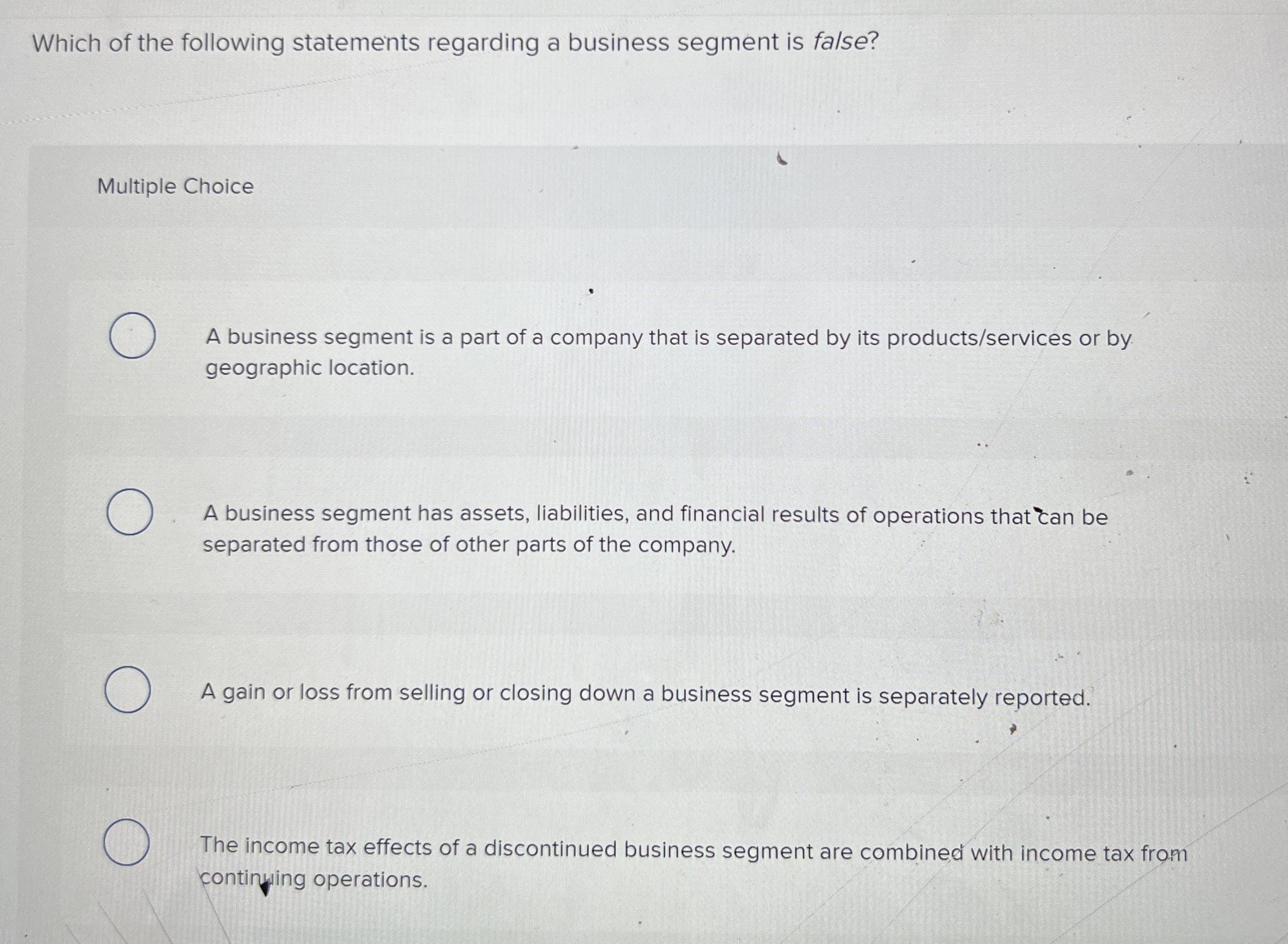 Solved Which of the following statements regarding a | Chegg.com