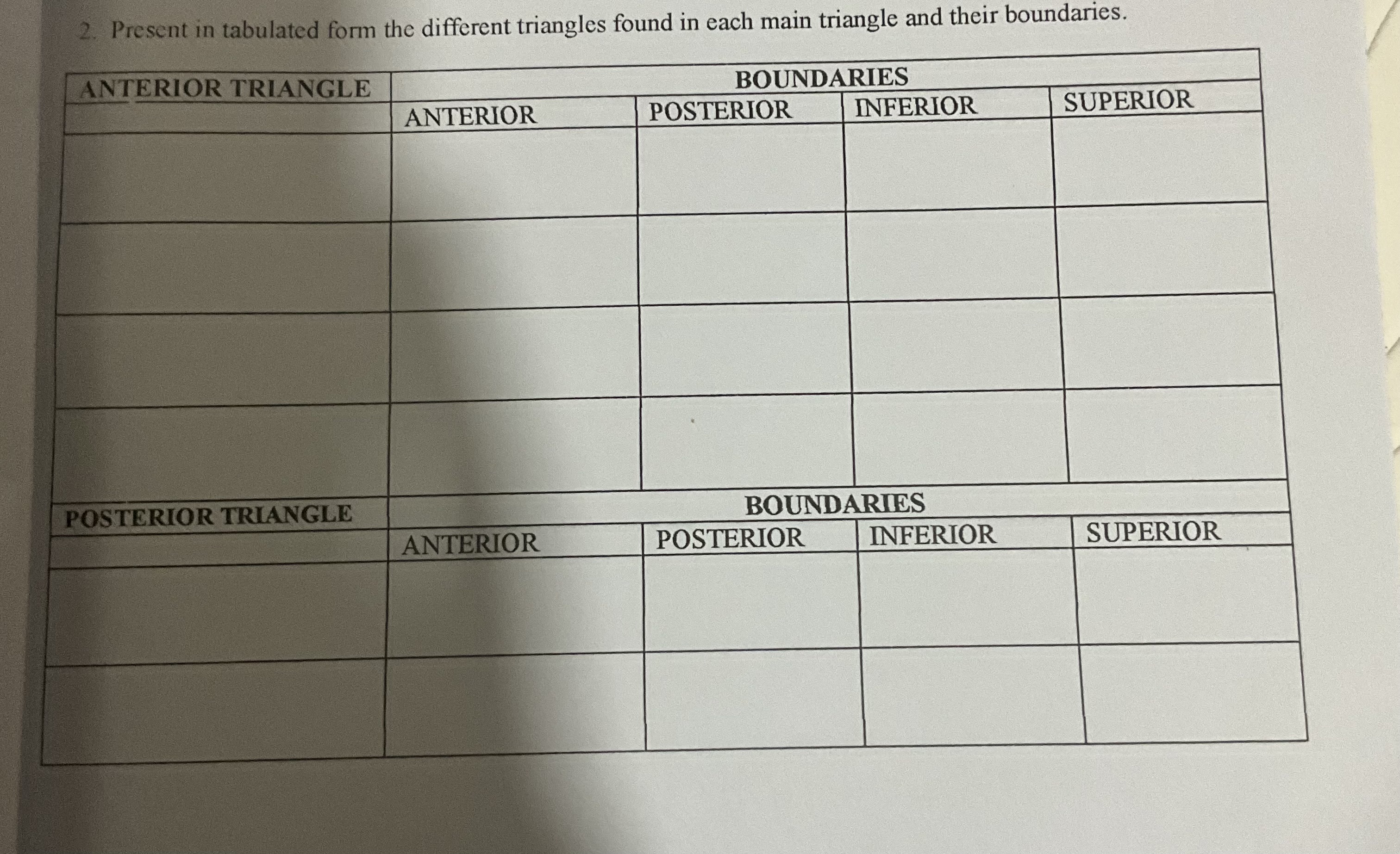 1. ﻿present in tabulated form the different triangles | Chegg.com