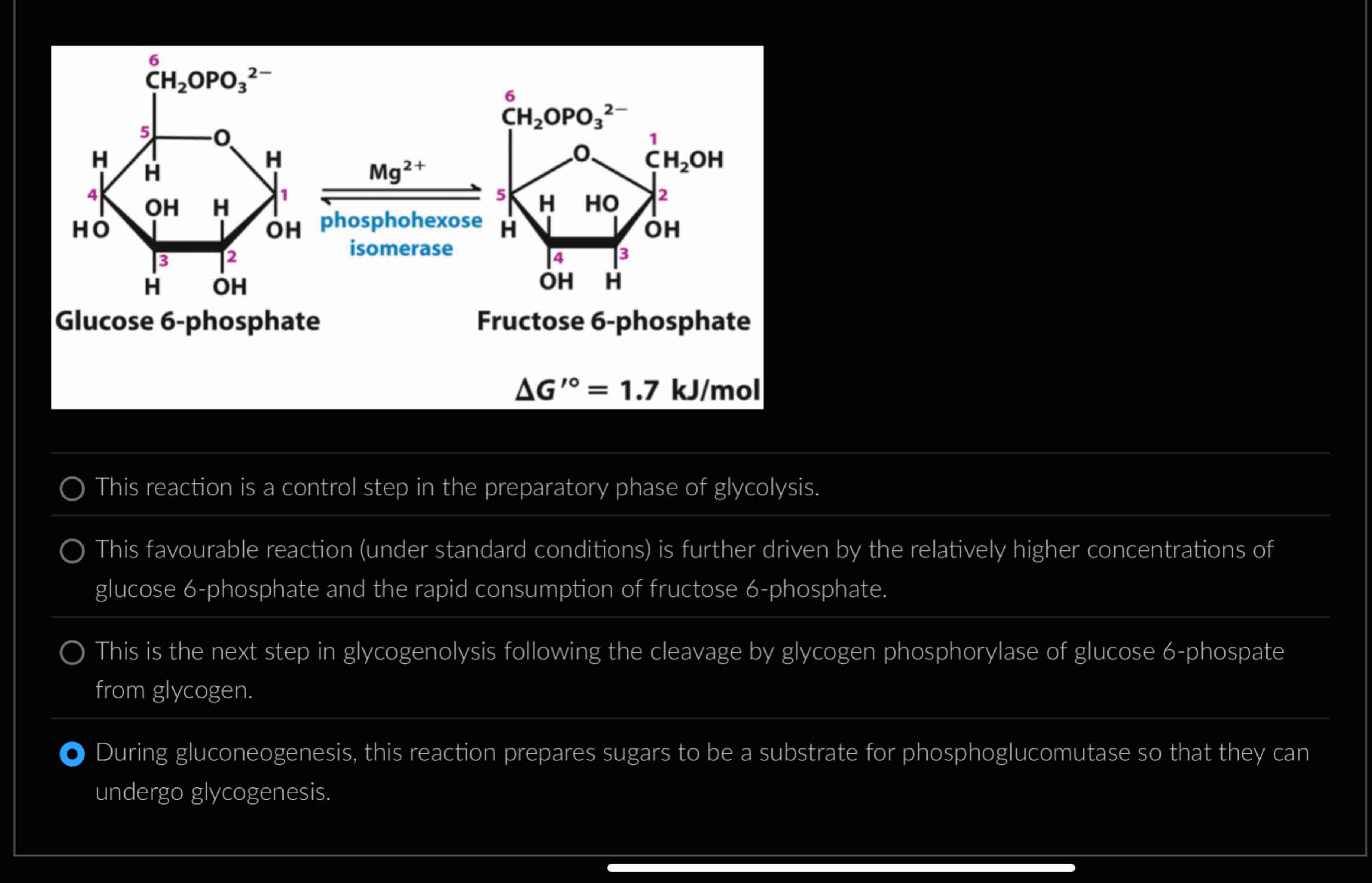 Solved This reaction is a control step in the preparatory | Chegg.com