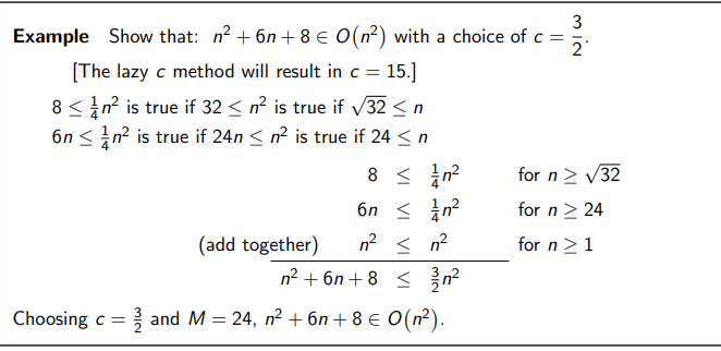 Solved Example Show that: n2+6n+8inO(n2) ﻿with a choice of | Chegg.com