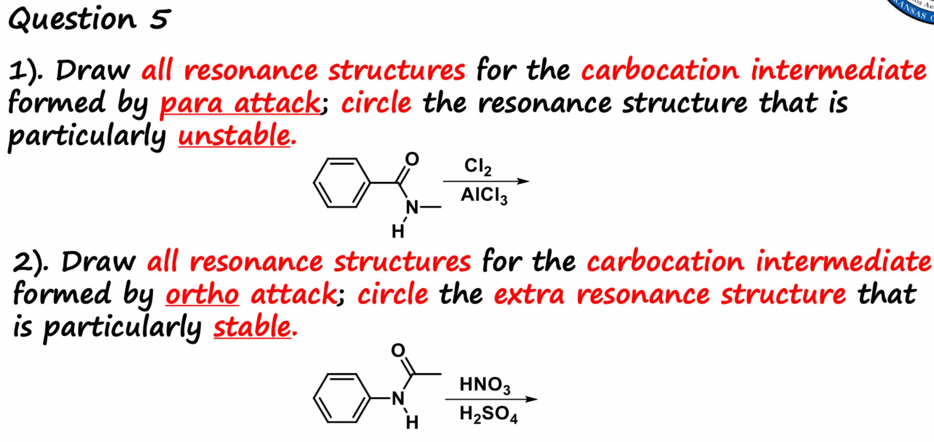 Solved 1). ﻿Draw all resonance structures for the | Chegg.com