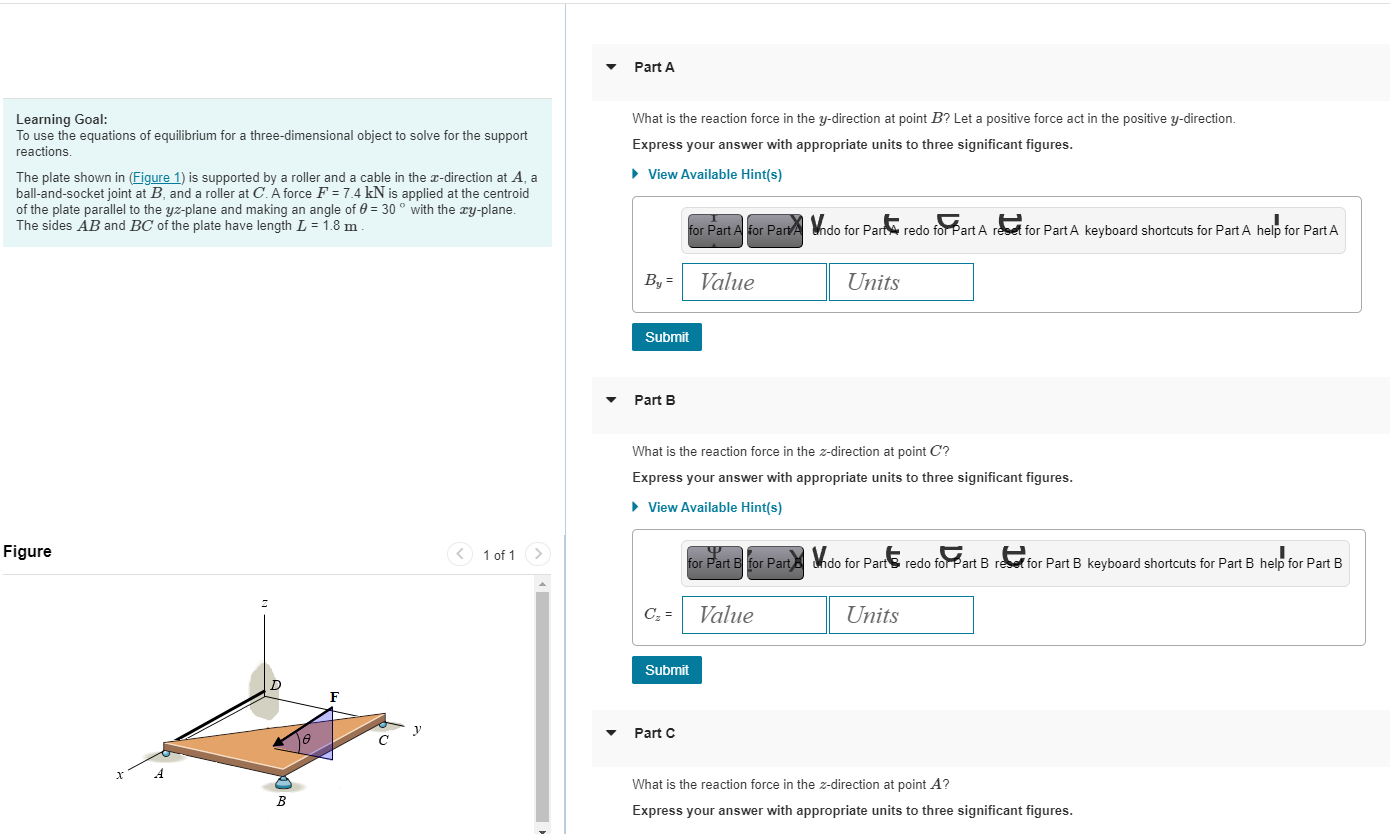 Solved Learning Goal:To use the equations of equilibrium for | Chegg.com