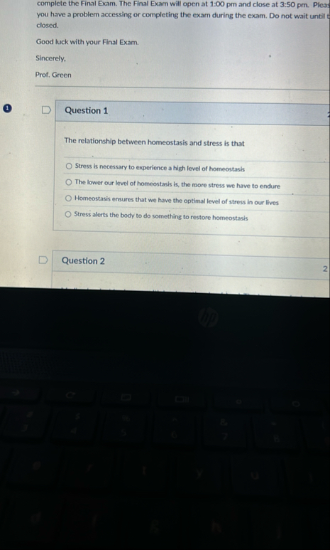 Solved complete the Final Exam. The Final Exam will open at | Chegg.com