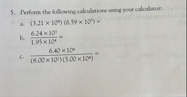 Solved Perform the following calculations using your | Chegg.com