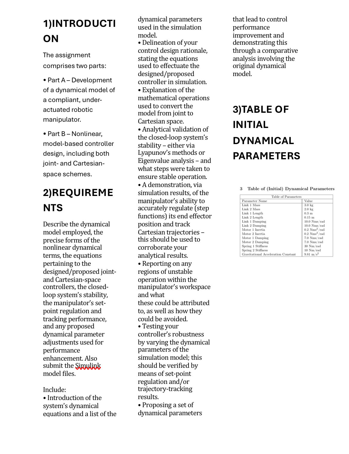 This assignment involves matlab simulink/simscape. | Chegg.com