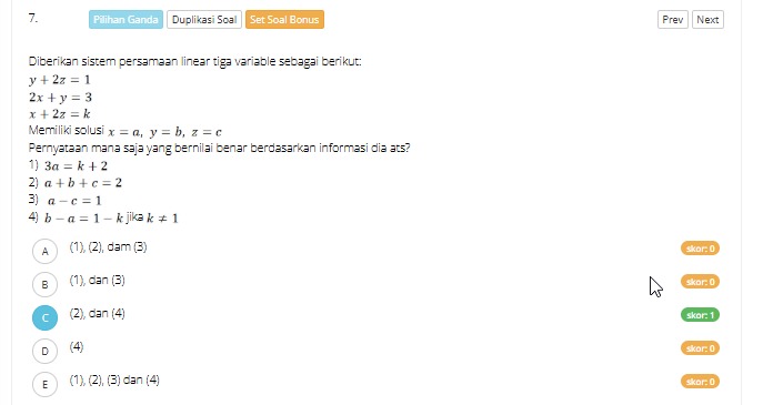 Solved code class="asciimath"> ﻿Diberikan sistem persamaan | Chegg.com