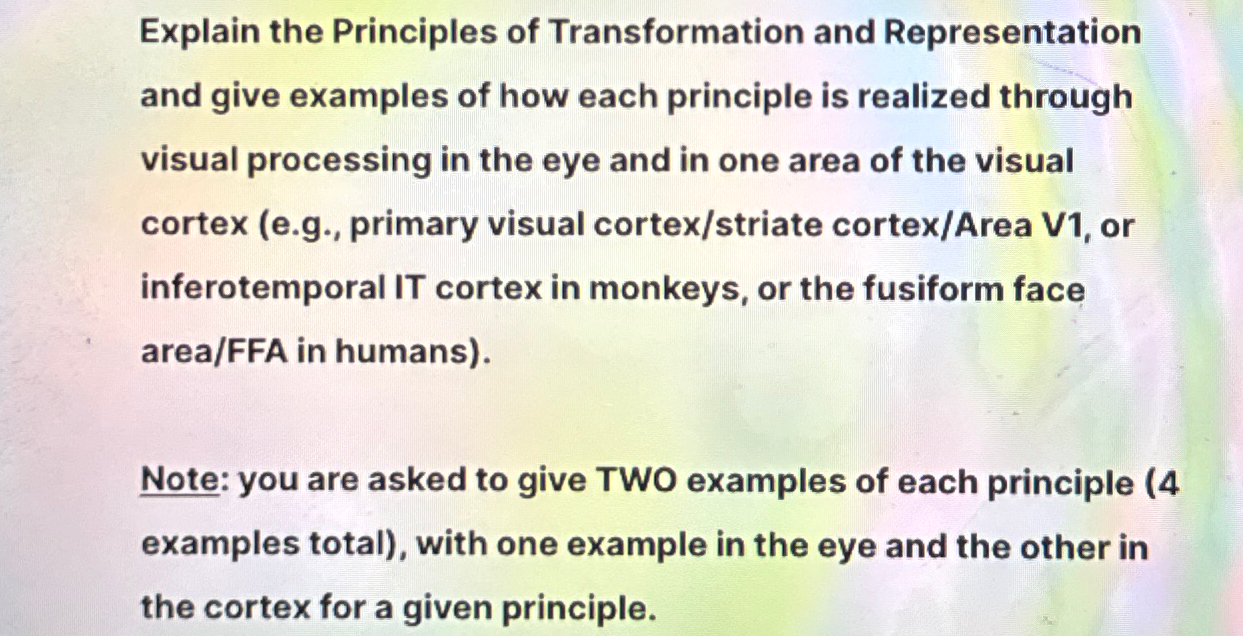 Solved Explain the Principles of Transformation and | Chegg.com