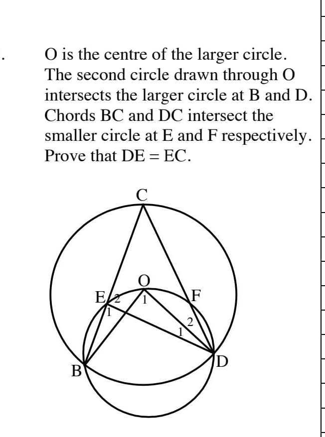 Solved code class="asciimath">O is the centre of the larger | Chegg.com