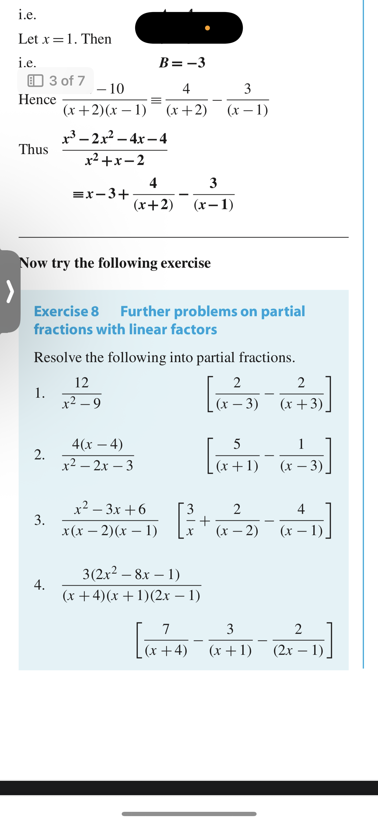 Solved code class="asciimath">Exercise 8 ﻿Further problems | Chegg.com