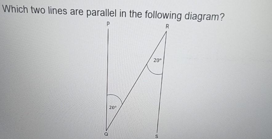Solved Which two lines are parallel in the following | Chegg.com