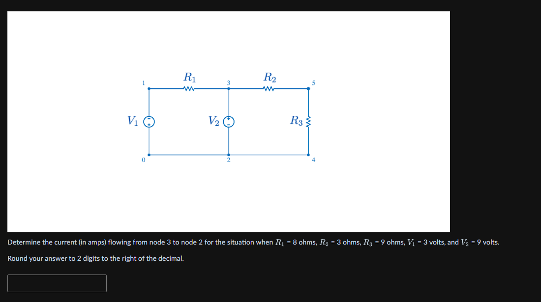 Solved Determine The Current In Amps ﻿flowing From Node 3