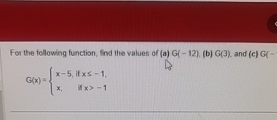 Solved For the following function, find the values of | Chegg.com