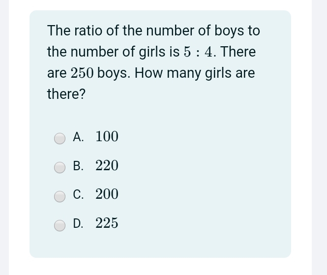 Solved The ratio of the number of boys to the number of | Chegg.com