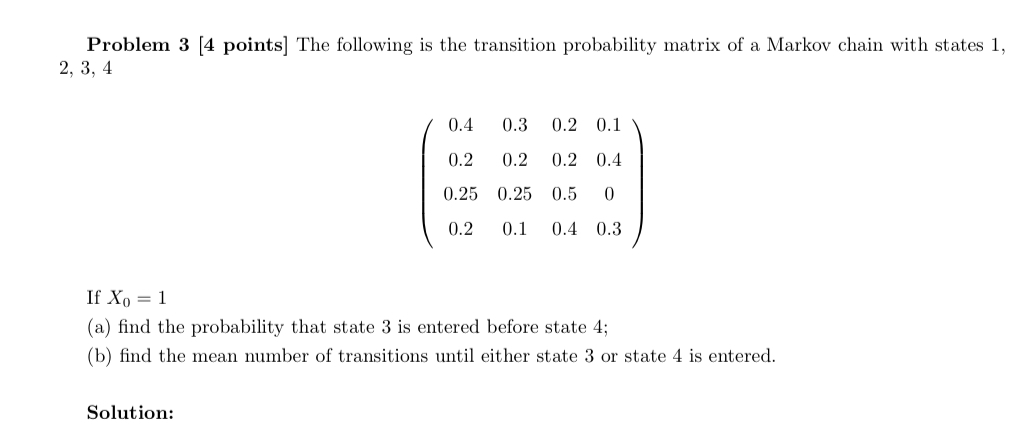 Solved Problem 3 [4 ﻿points] ﻿The following is the | Chegg.com
