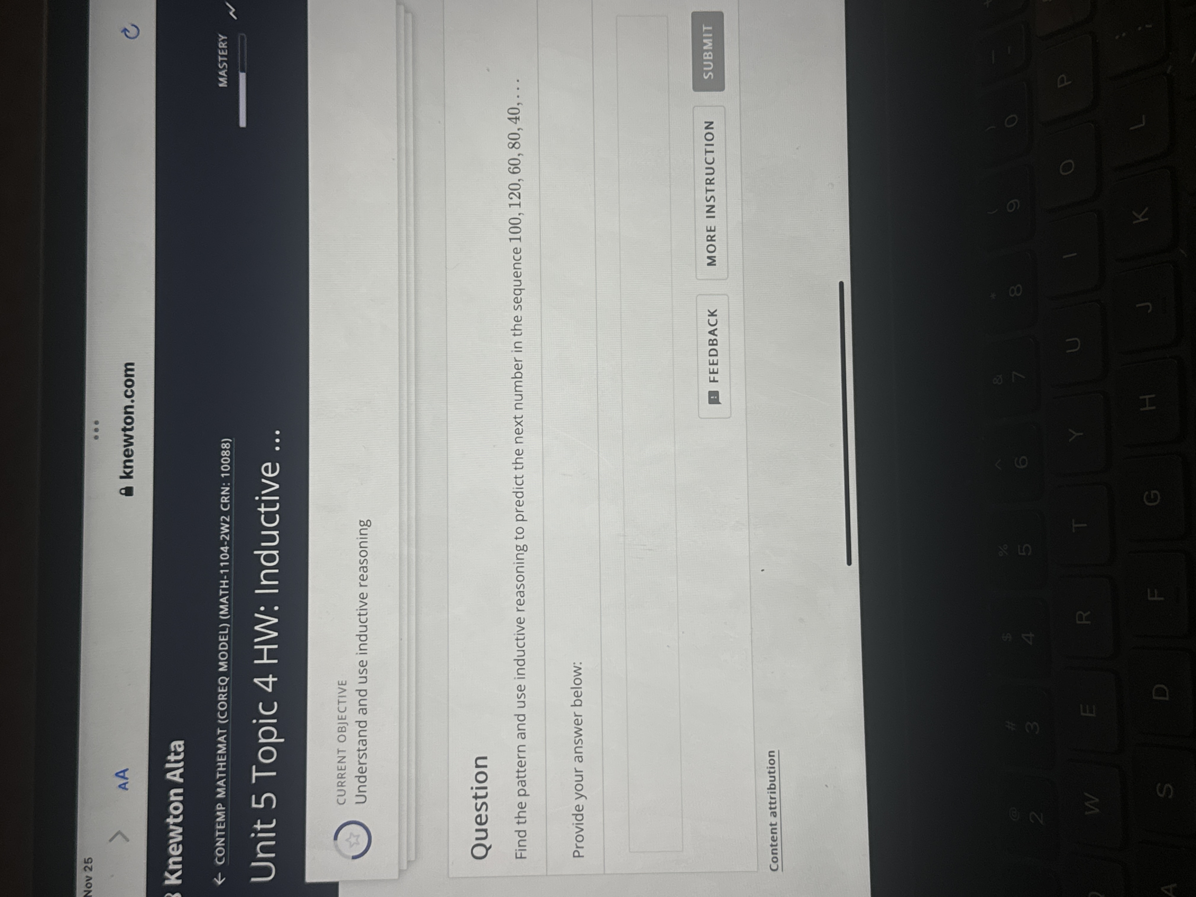 Solved Question Find the pattern and use inductive reasoning | Chegg.com