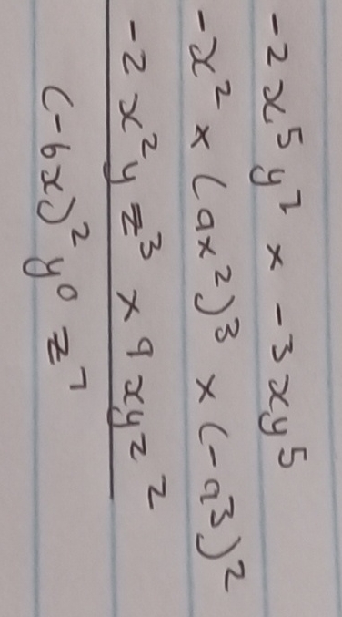 Solved code class="asciimath">-2x^(5)y^(7)\times | Chegg.com