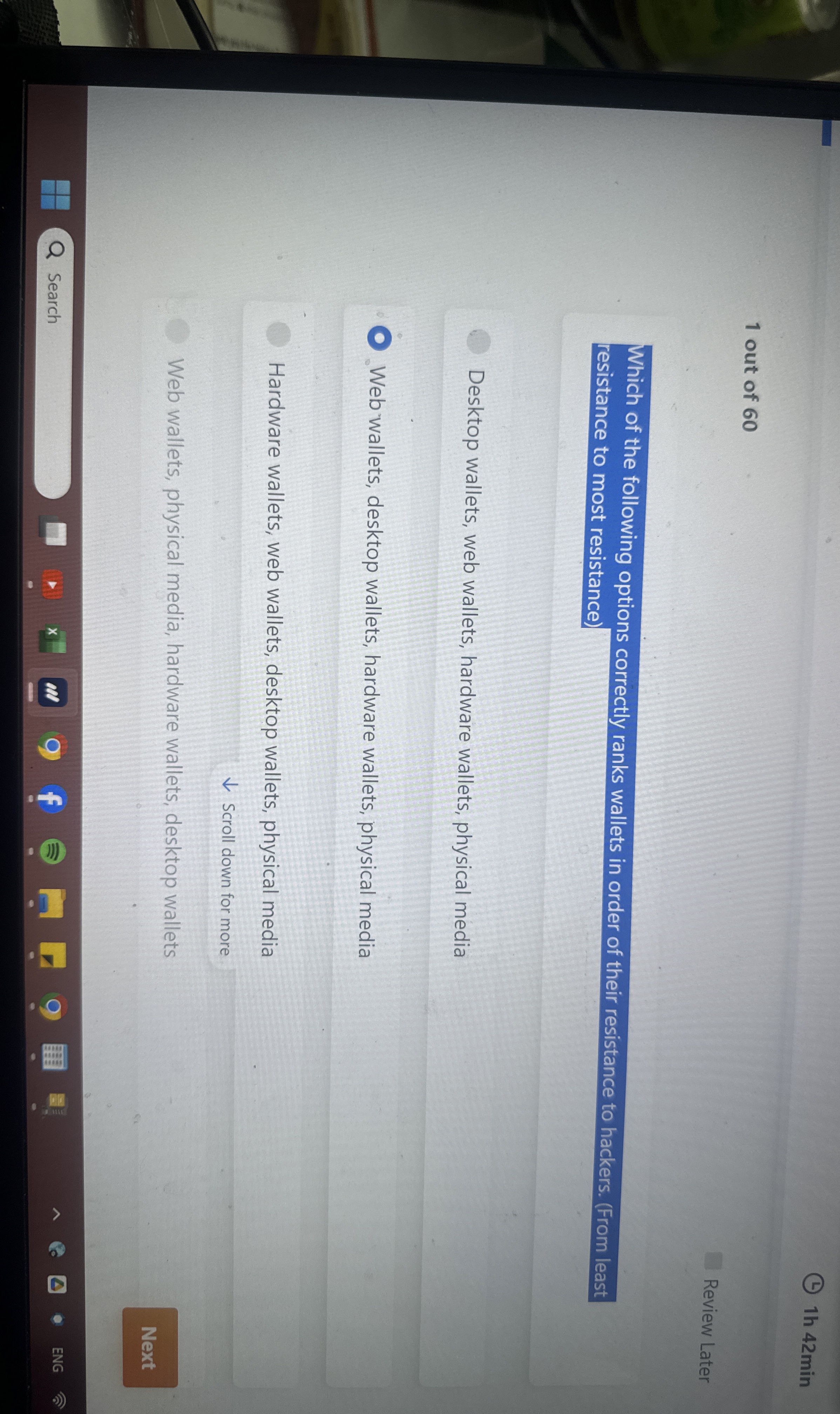 Solved Which of the following options correctly ranks | Chegg.com