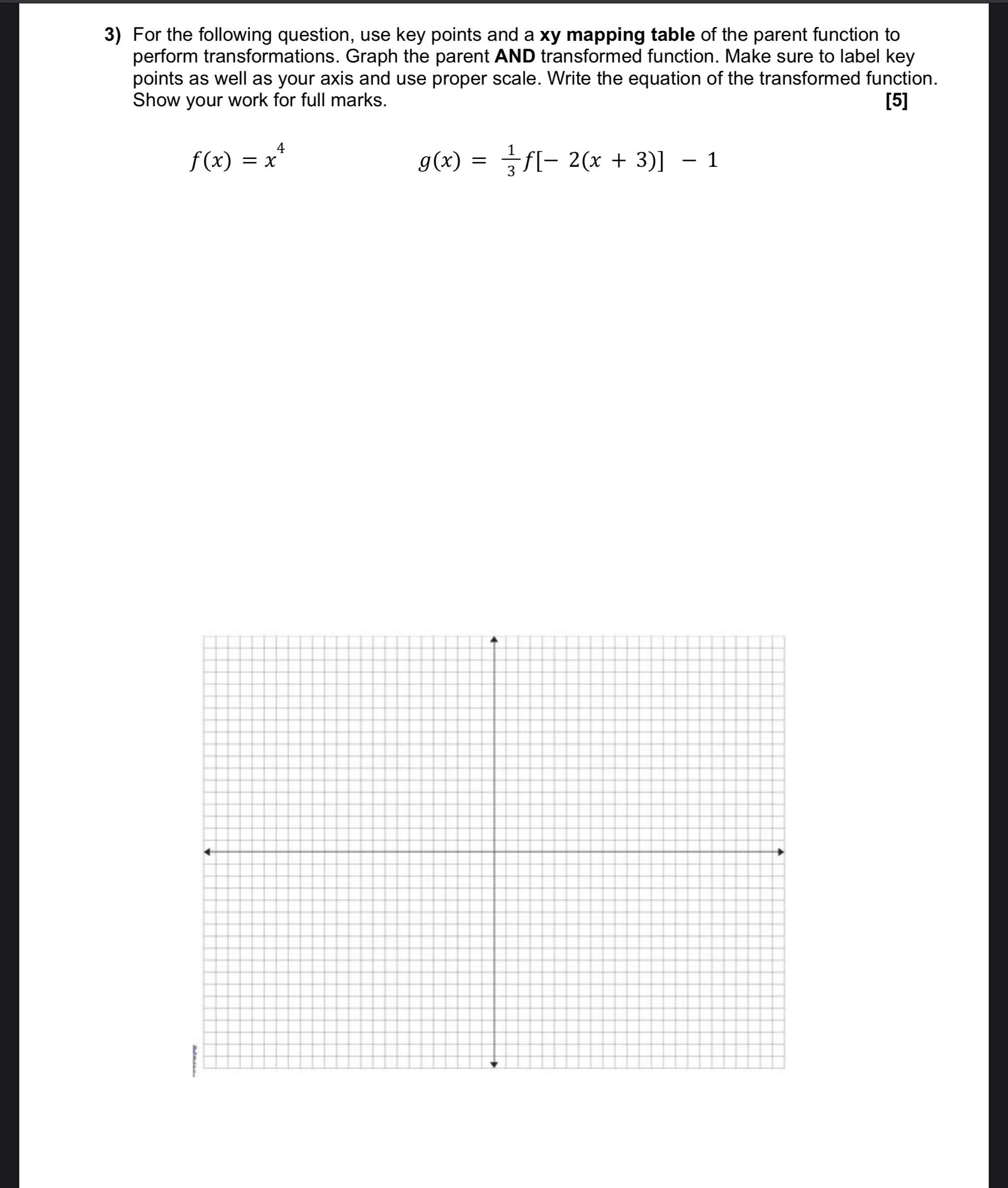 Solved For the following question, use key points and a xy | Chegg.com
