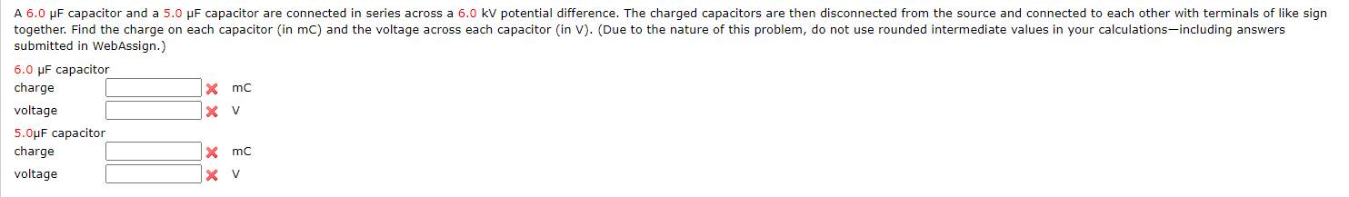 Solved submitted in WebAssign.)6.0μF | Chegg.com