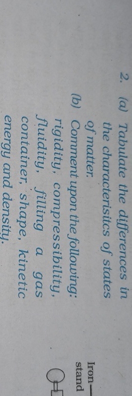 Solved (a) ﻿Tabulate the differences in the characterisitcs | Chegg.com