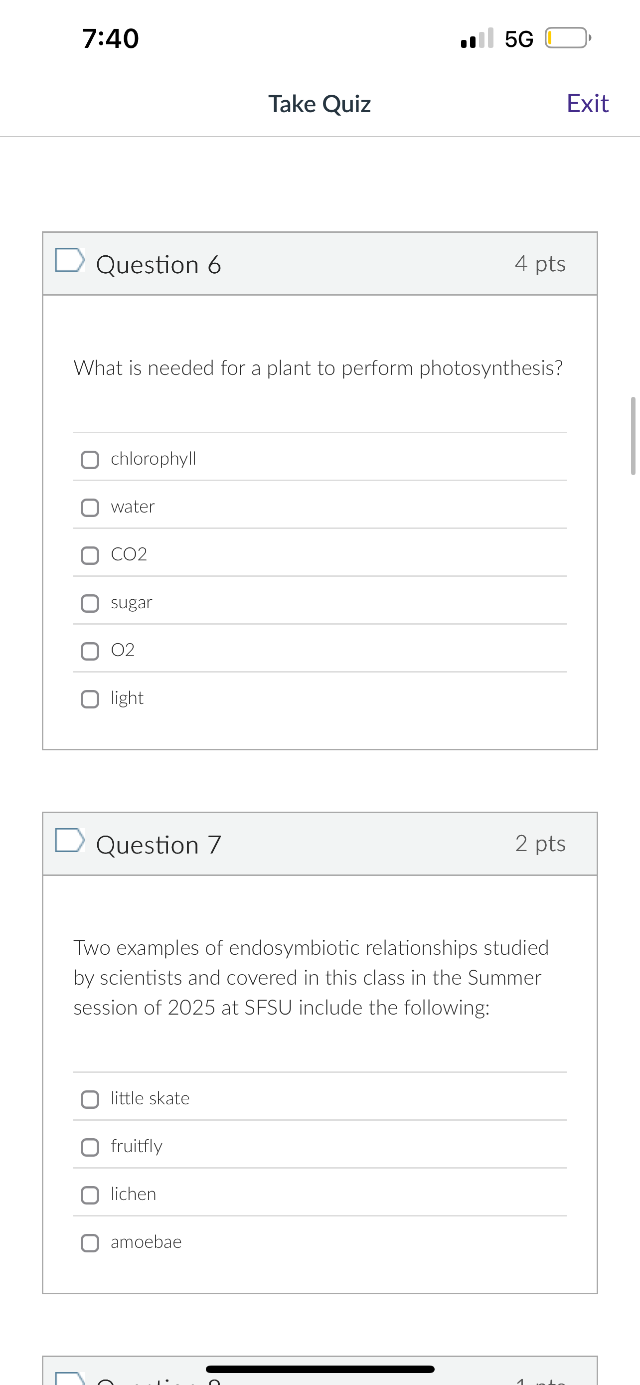 [Solved]: Question 6 What is needed for a plant to perform