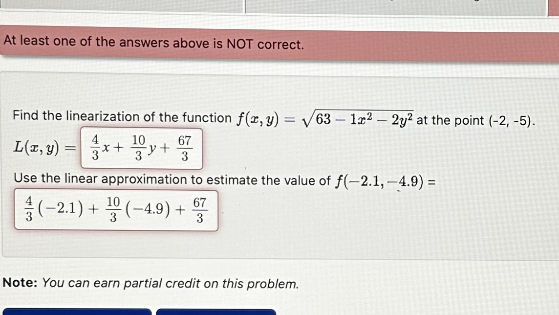 Solved Find the linearization of the function | Chegg.com