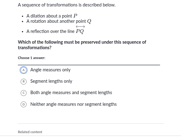 Solved A sequence of transformations is described below. - | Chegg.com