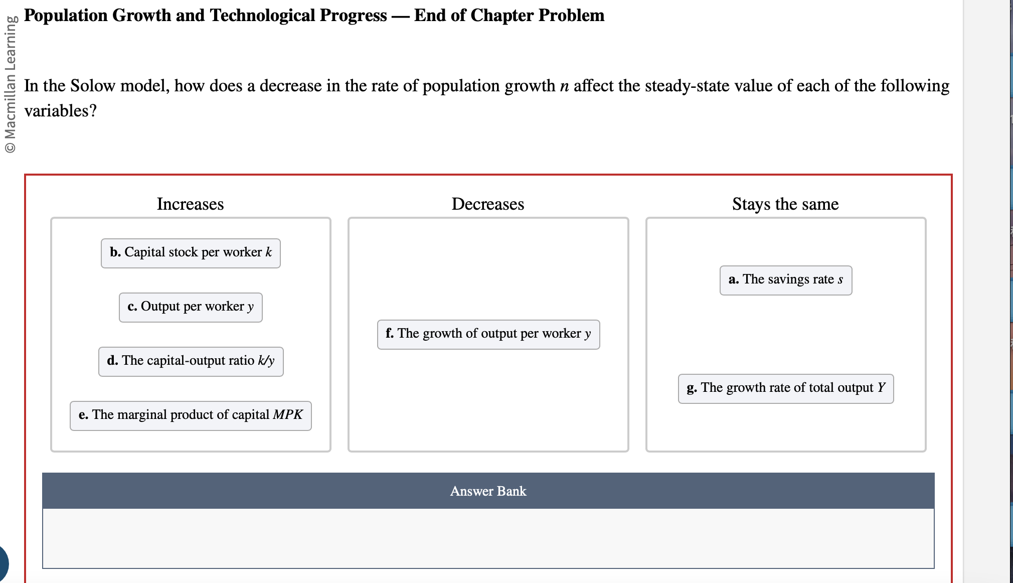 Solved Population Growth and Technological Progress — ﻿End | Chegg.com
