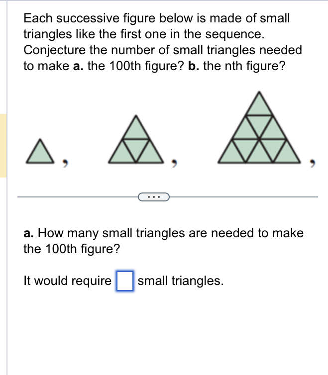 Solved Each successive figure below is made of small | Chegg.com
