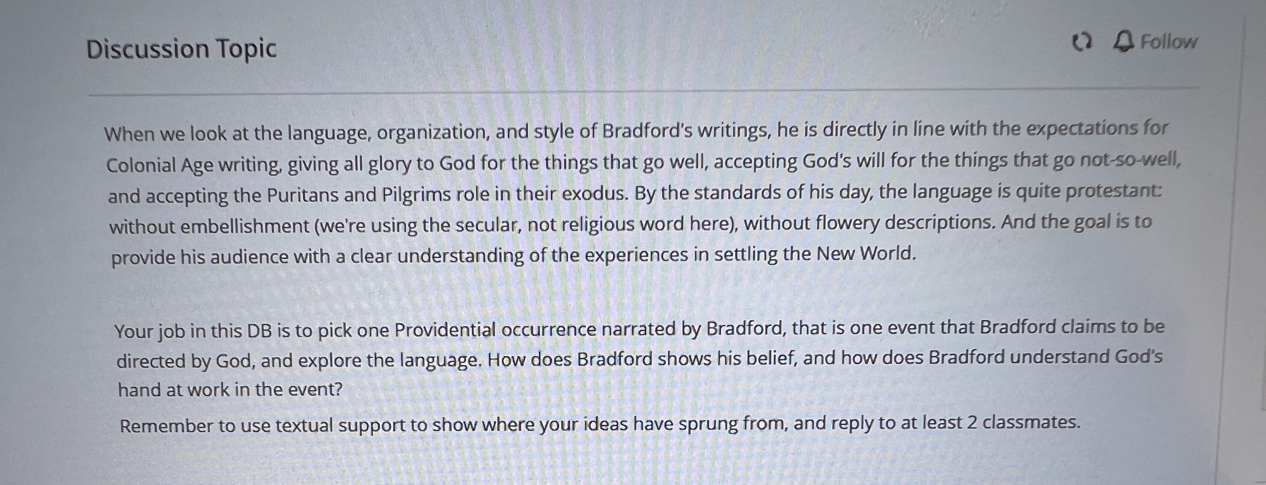 Solved Discussion Topic When we look at the language, | Chegg.com