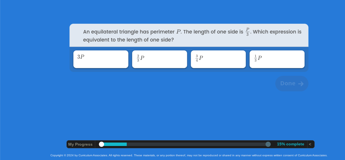Solved An equilateral triangle has perimeter P. ﻿The length | Chegg.com