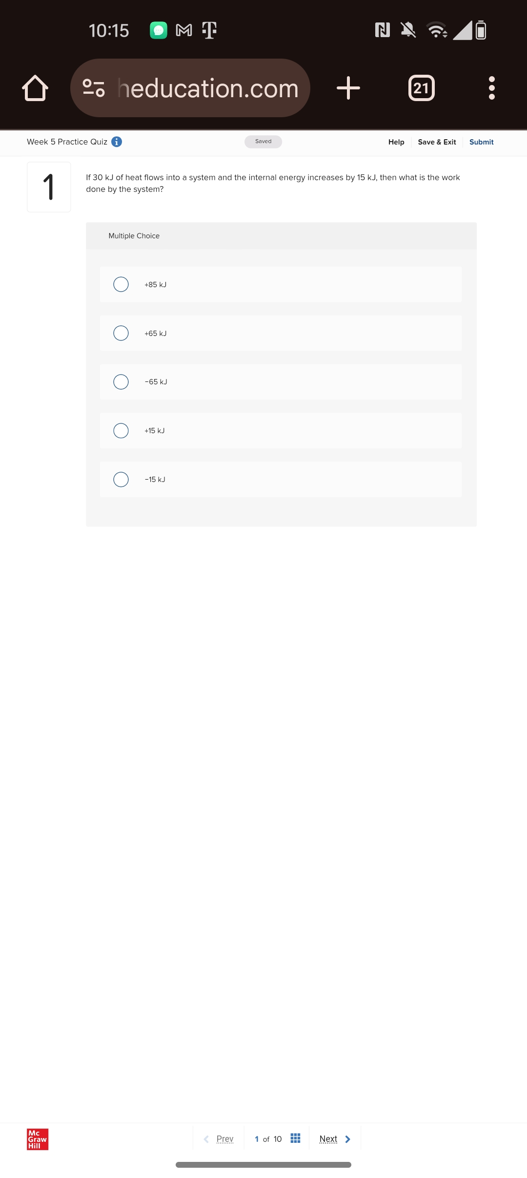 Solved code class="asciimath">If 30 ﻿kJ of heat flows into a | Chegg.com