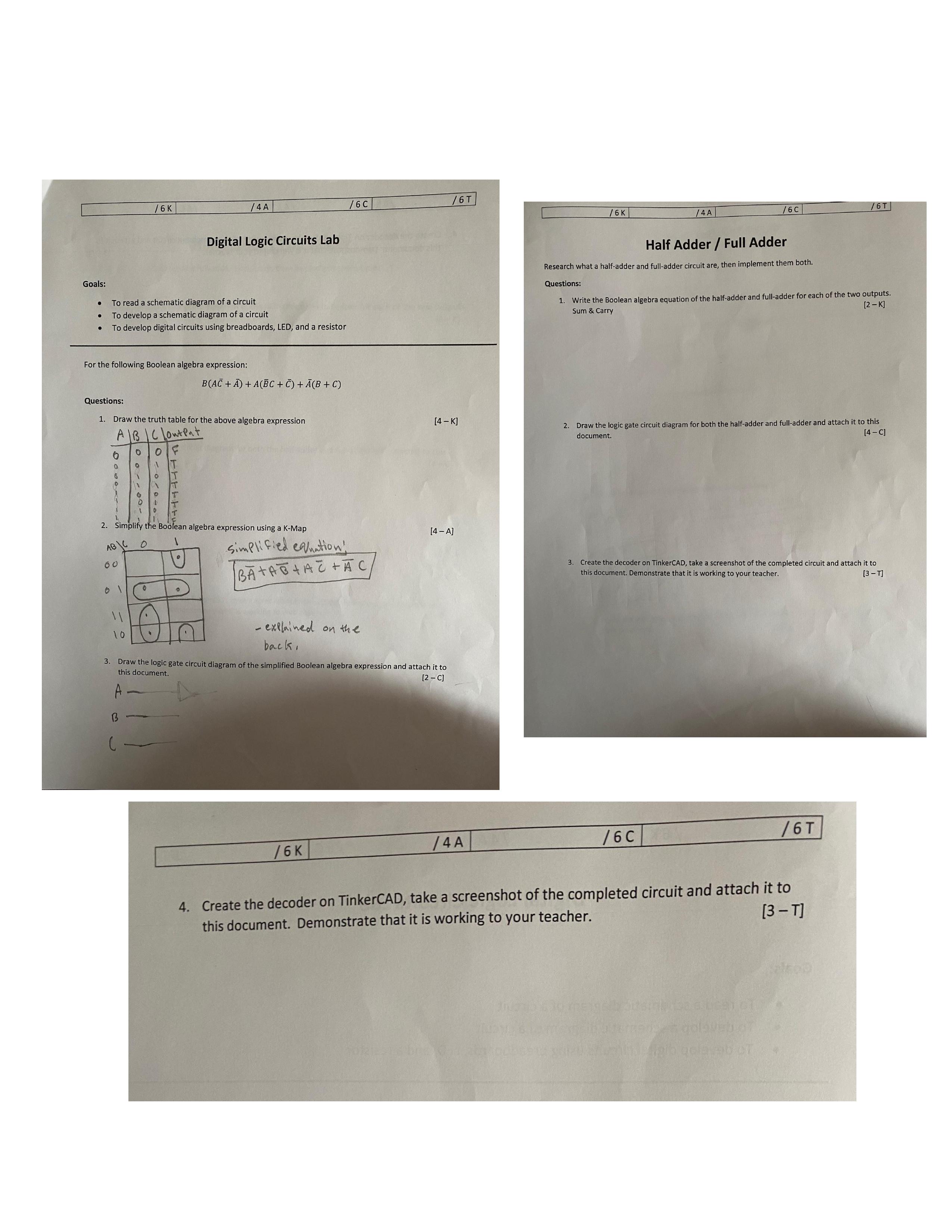 Solved Digital Logic Circuits LabGoals:To read a schematic | Chegg.com