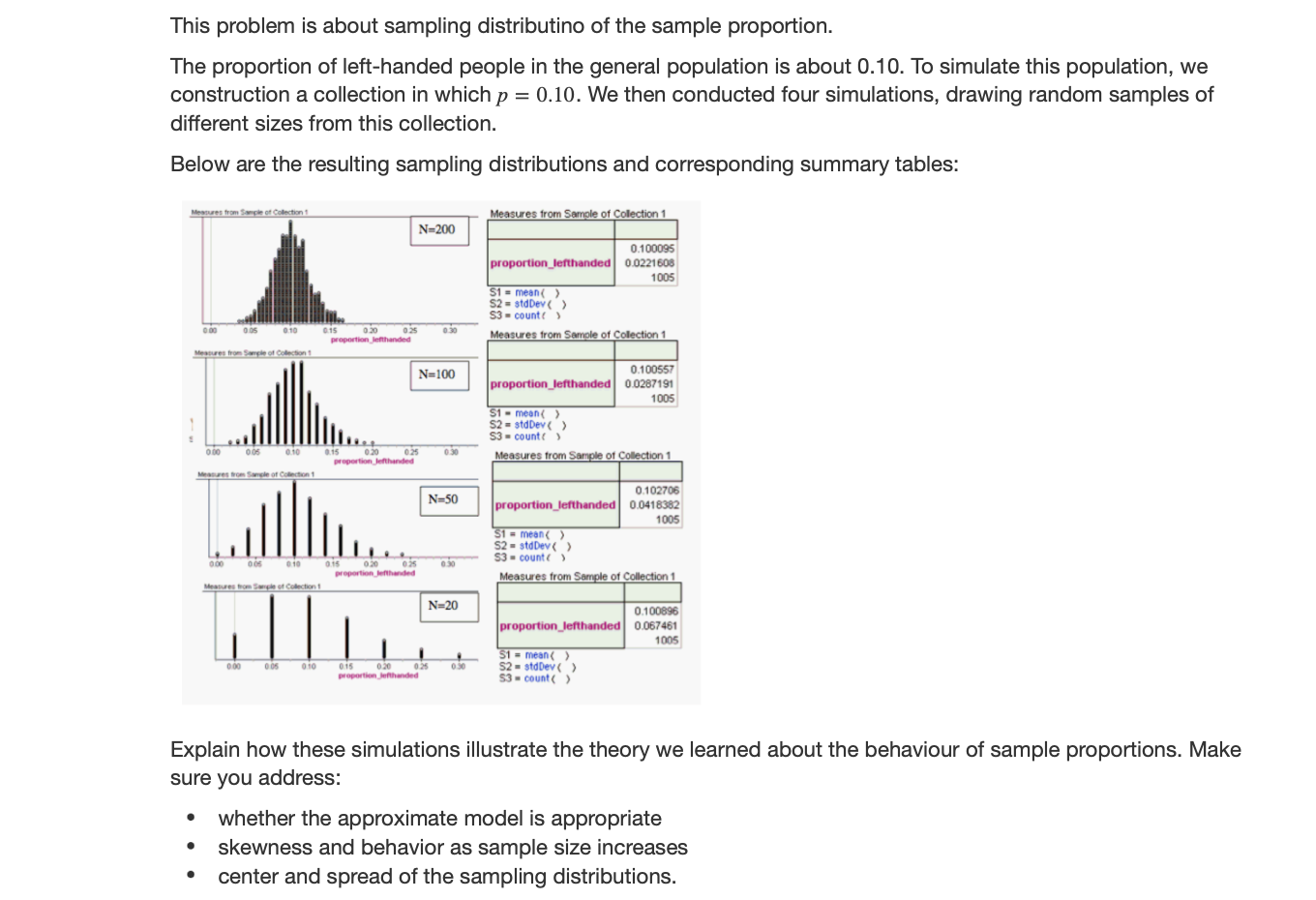 Solved This problem is about sampling distributino of the | Chegg.com