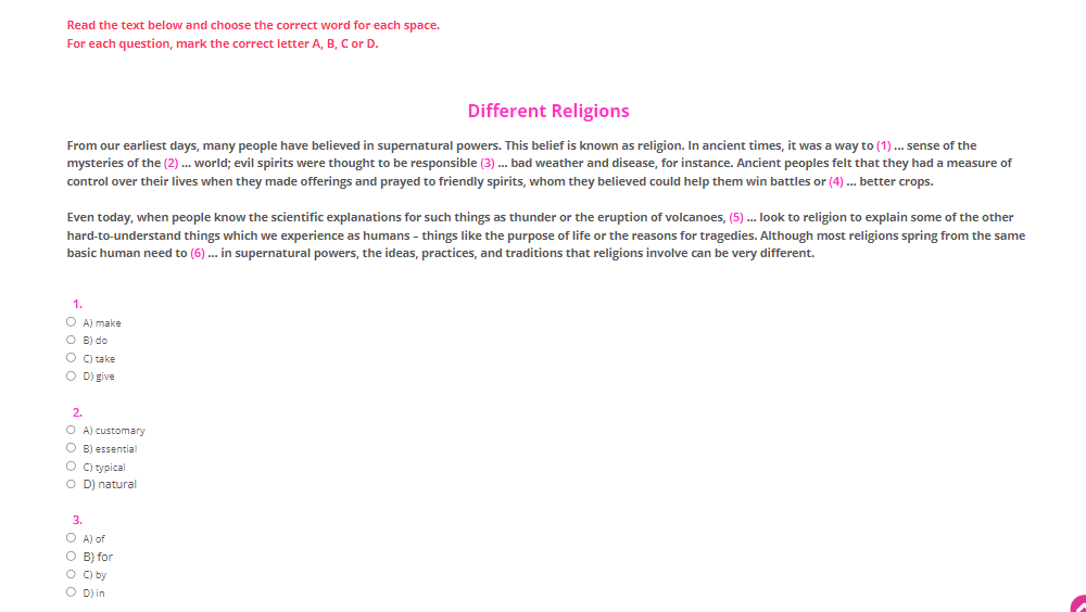 Solved Different Religions From our earliest days, many | Chegg.com