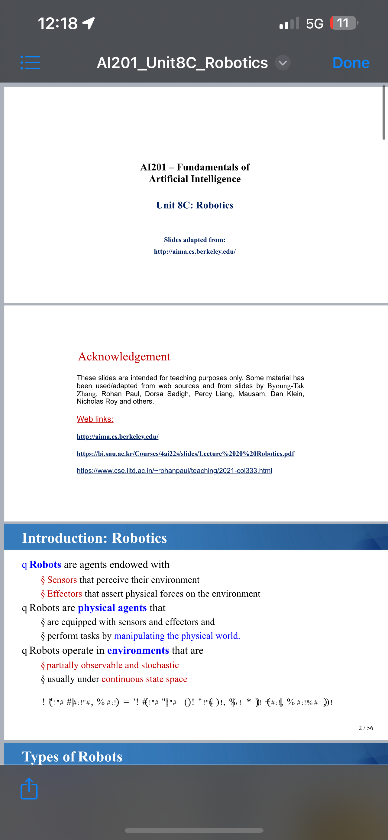 Solved http://aima.cs.berkeley.edu/ ﻿Acknowledgement These | Chegg.com