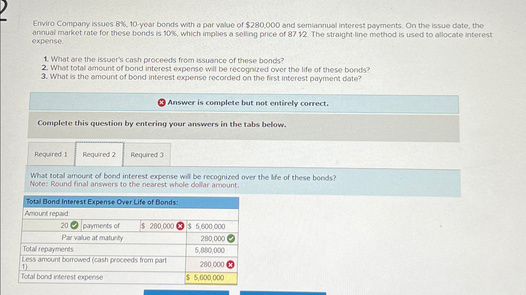 Solved Enviro Company issues 8%,10-year bonds with a par | Chegg.com