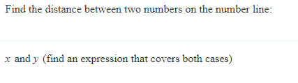 Solved Find the distance between two numbers on the number | Chegg.com