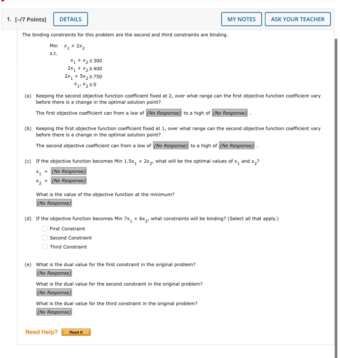 Solved Points]The binding constraints for this problem are | Chegg.com