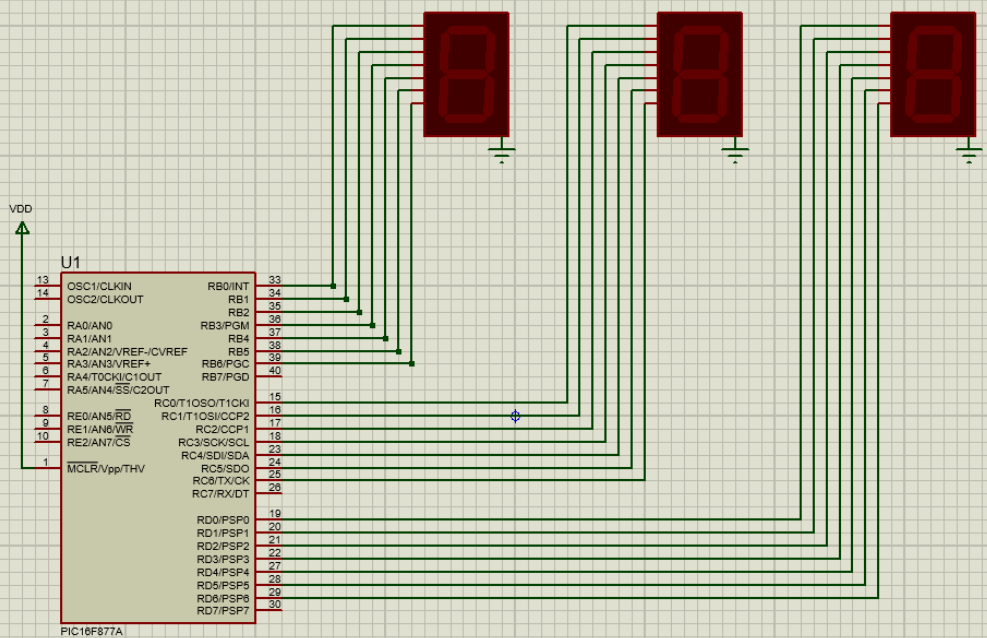 Solved If you connect a 4th display to RA2-RA5, ﻿RE0-RE2, | Chegg.com