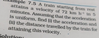 Solved m.5 ﻿A train starting from rest attains a velocity of | Chegg.com