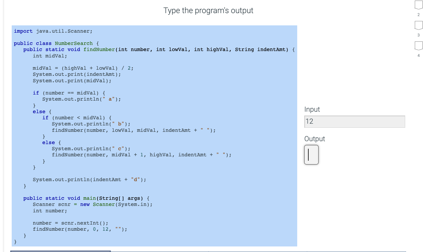 Type the program's output | Chegg.com Type the program's output | Chegg.com