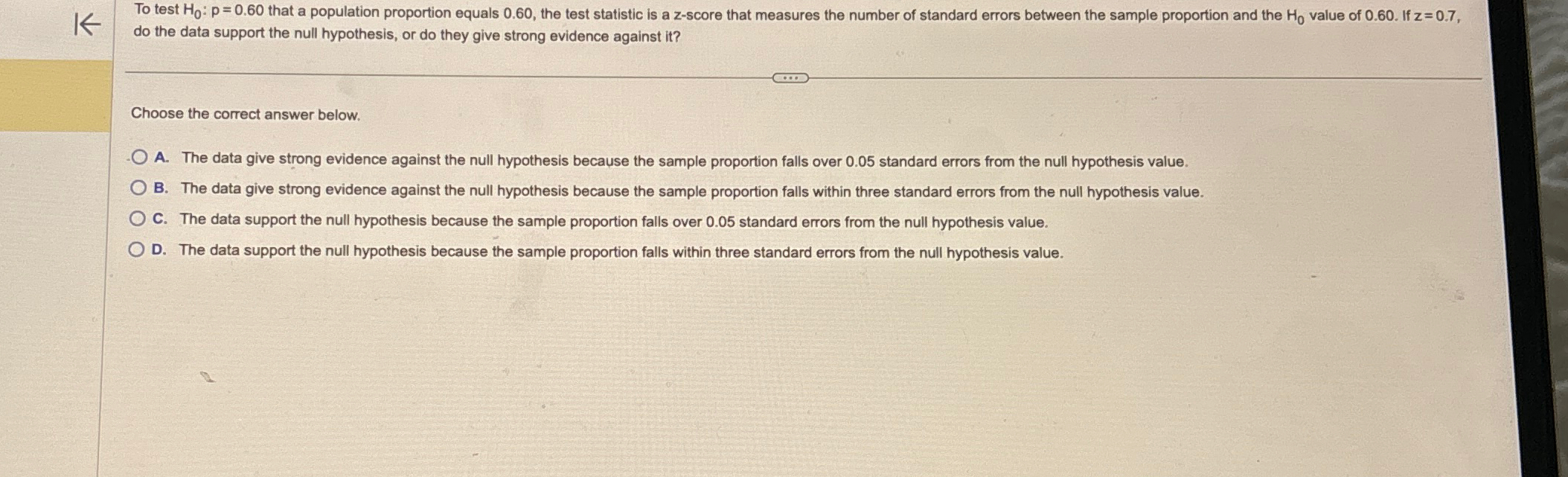 Solved do the data support the null hypothesis, or do they | Chegg.com